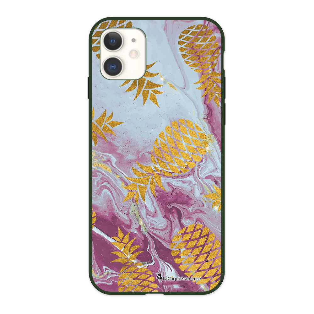 -5€ sur Coque pour iPhone 11 Silicone Liquide Douce vert kaki Marbre ...